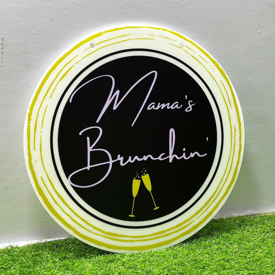 Round Custom Business Logo Sign, Personalized Business Name Sign ...