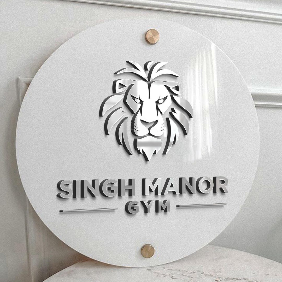 Large Custom 3D Round Acrylic Business Logo Sign | 3D Acrylic Business ...