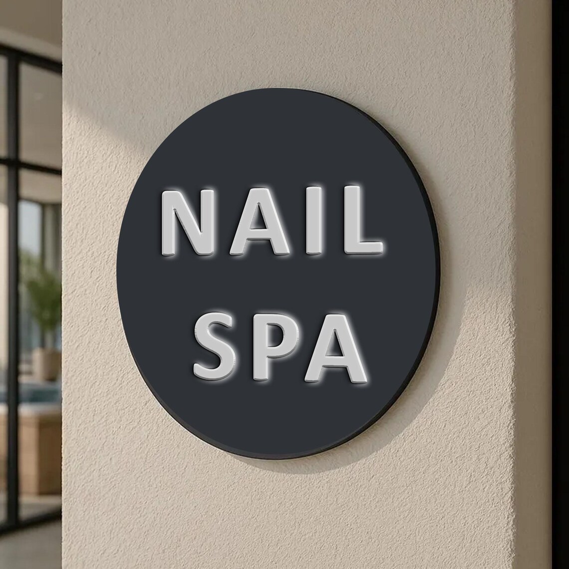 Large Custom 3D Round Acrylic Business Logo Sign | 3D Acrylic Business ...