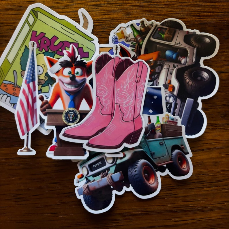 X5 Crash Bandicoot and Spyro Stickers 5 Pack Laptop Sticker, Funny Meme ...