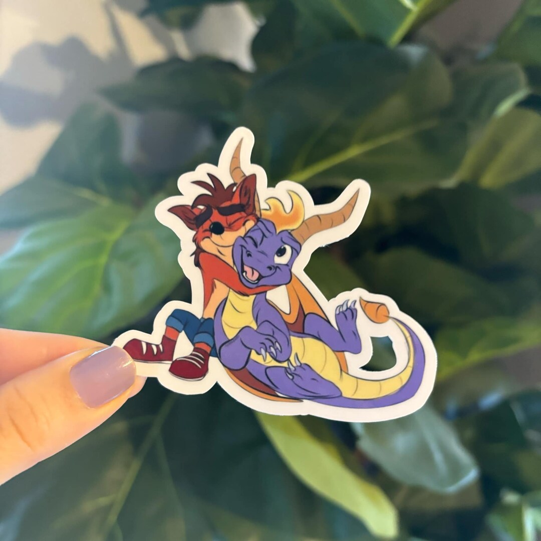 X5 Crash Bandicoot and Spyro Stickers 5 Pack Laptop Sticker, Funny Meme ...