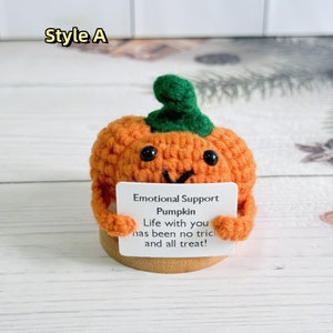 Adorable Handmade Crochet Pumpkin,emotional Support Pumpkin,positive ...