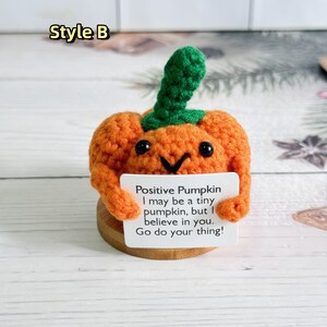 Adorable Handmade Crochet Pumpkin,emotional Support Pumpkin,positive ...