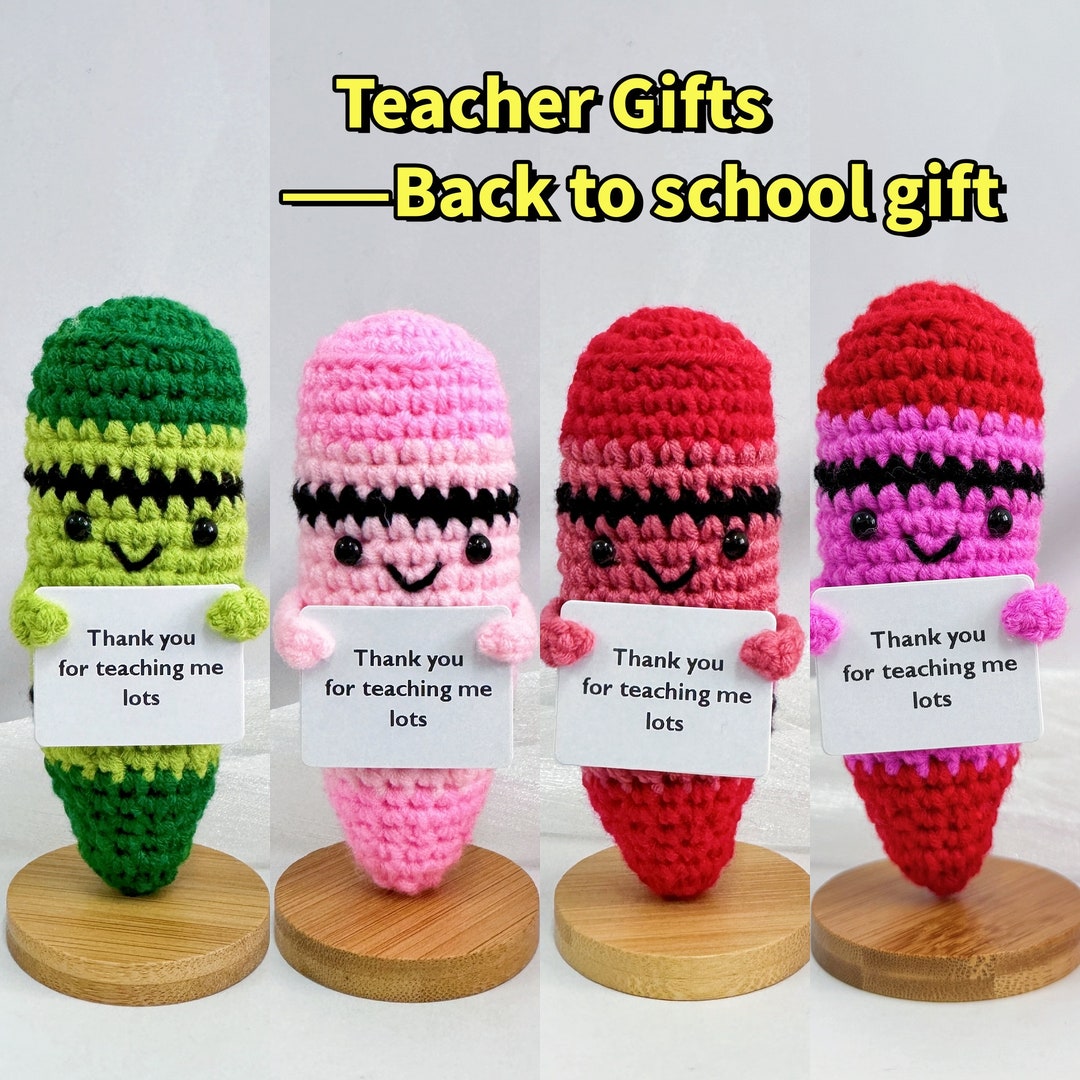 Cute Crochet Crayons-handmade Thank You Gift-thank You for Teacher-back ...