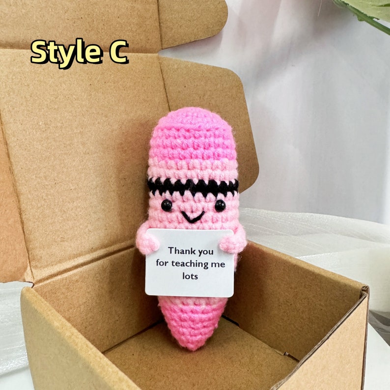 Cute Crochet Crayons-handmade Thank You Gift-thank You for Teacher-back ...