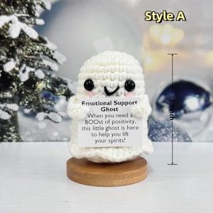 Halloween Crochet Ghost,handmade Crochet Little Elf,emotional Support ...