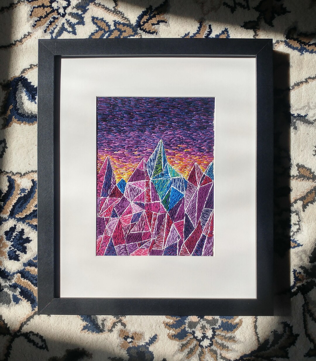 Mountains (hand Embroidery) - Etsy