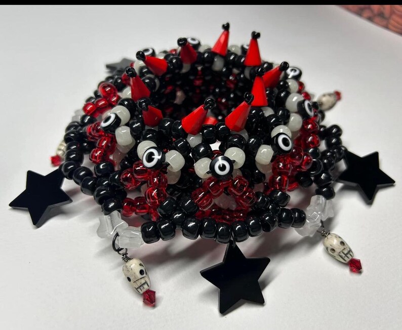 Black Light Monster: Rave Kandi Cuff - Etsy