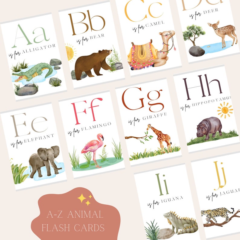 Alphabet Flash Cards, Montessori, Education, Homeschool, Preschool, ABC ...
