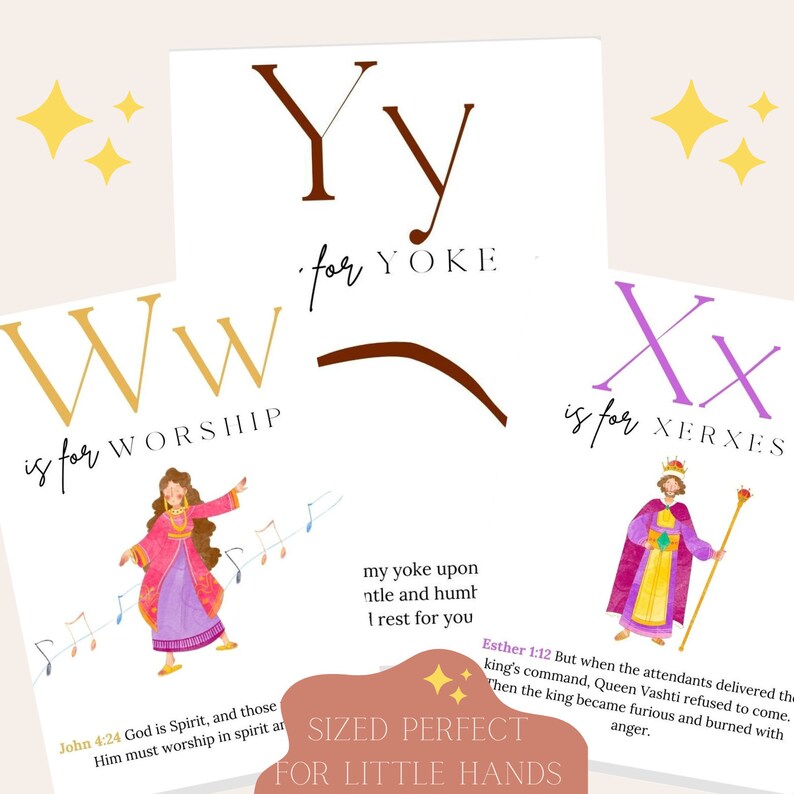 ABC Bible Scripture Flash Cards Memorization Bible Verses Alphabet Card ...