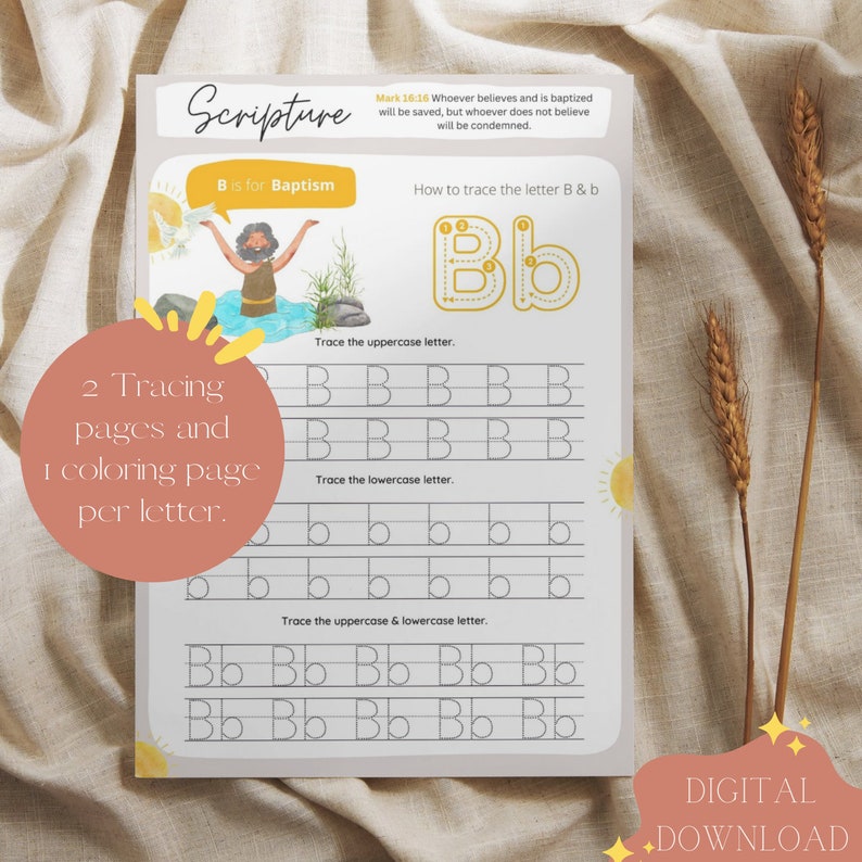 Alphabet ABC Scripture Tracing Sheet, Bible Verse Activity, Homeschool ...
