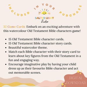 Bible Character Game | Christian Homeschool Printable | Bible Lesson ...