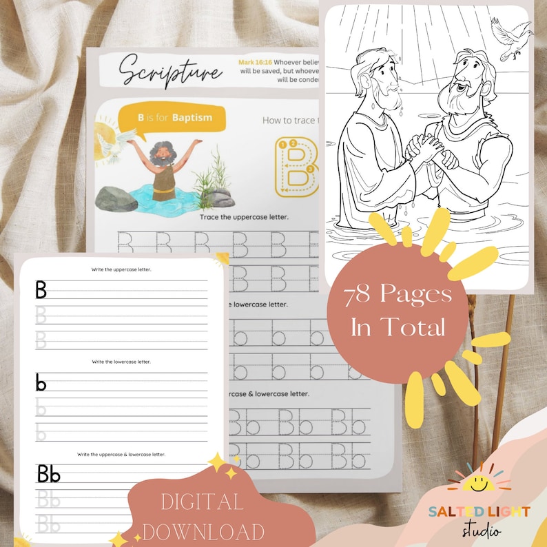 Alphabet ABC Scripture Tracing Sheet, Bible Verse Activity, Homeschool ...