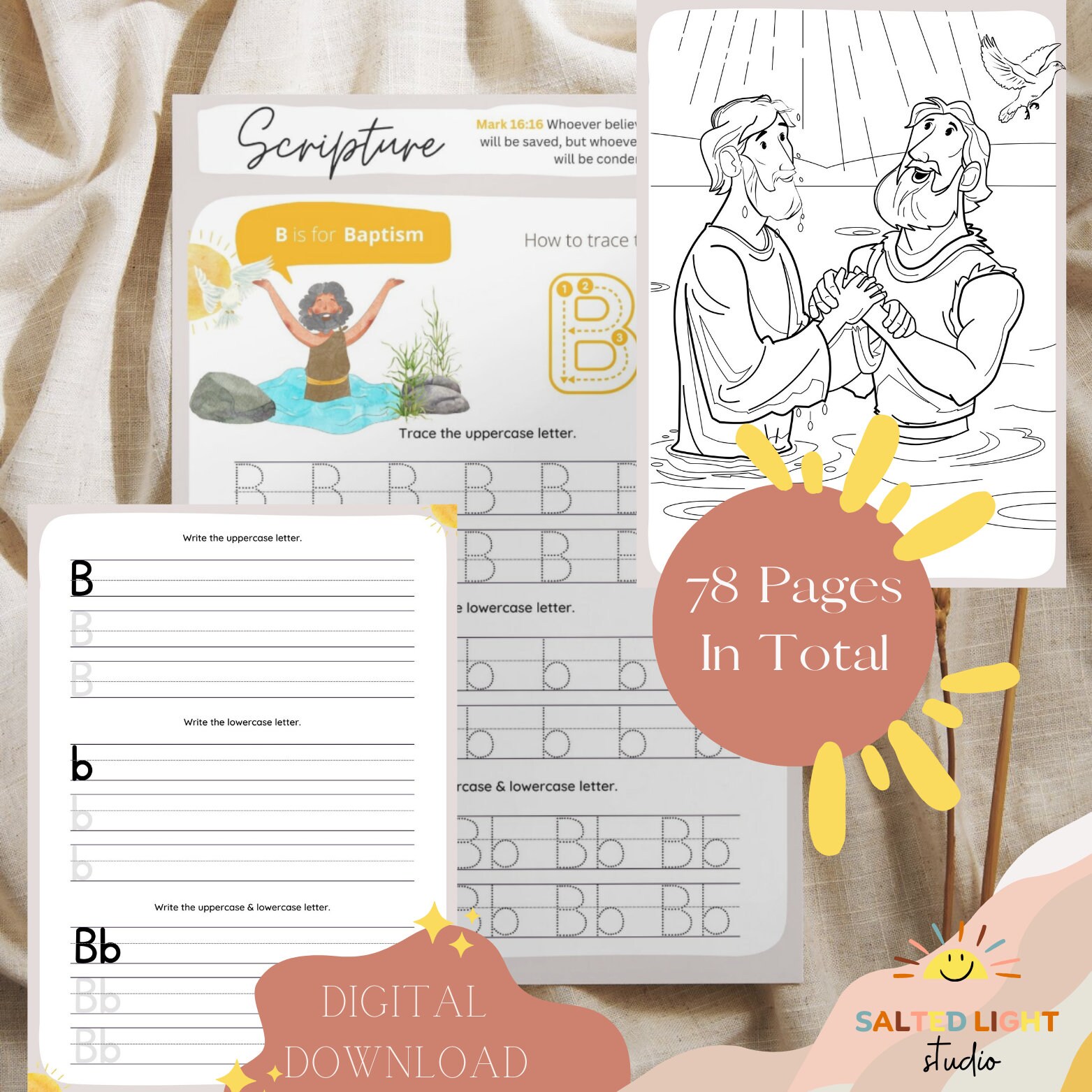 Alphabet ABC Scripture Tracing Sheet, Bible Verse Activity, Homeschool ...