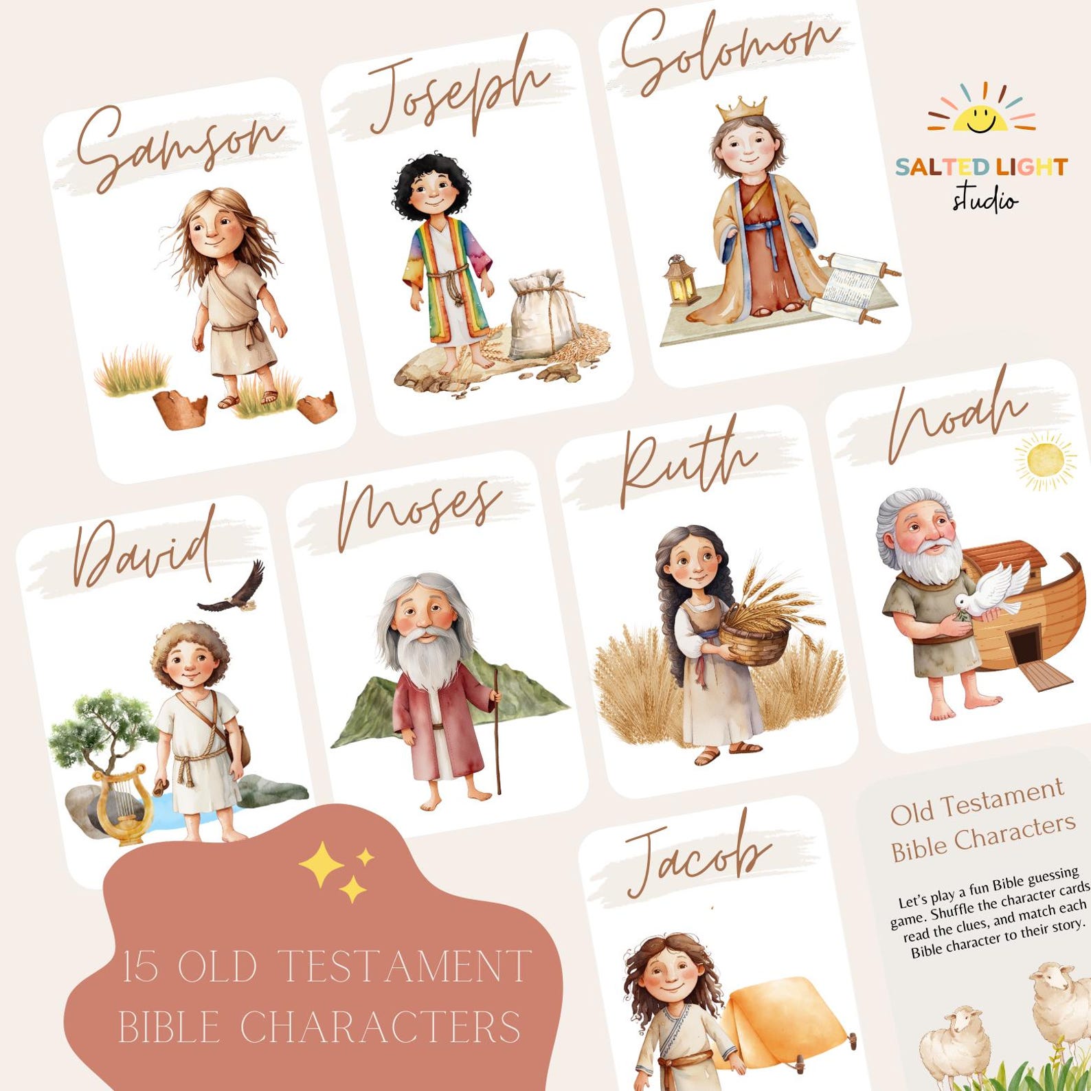 Bible Character Game | Christian Homeschool Printable | Bible Lesson ...