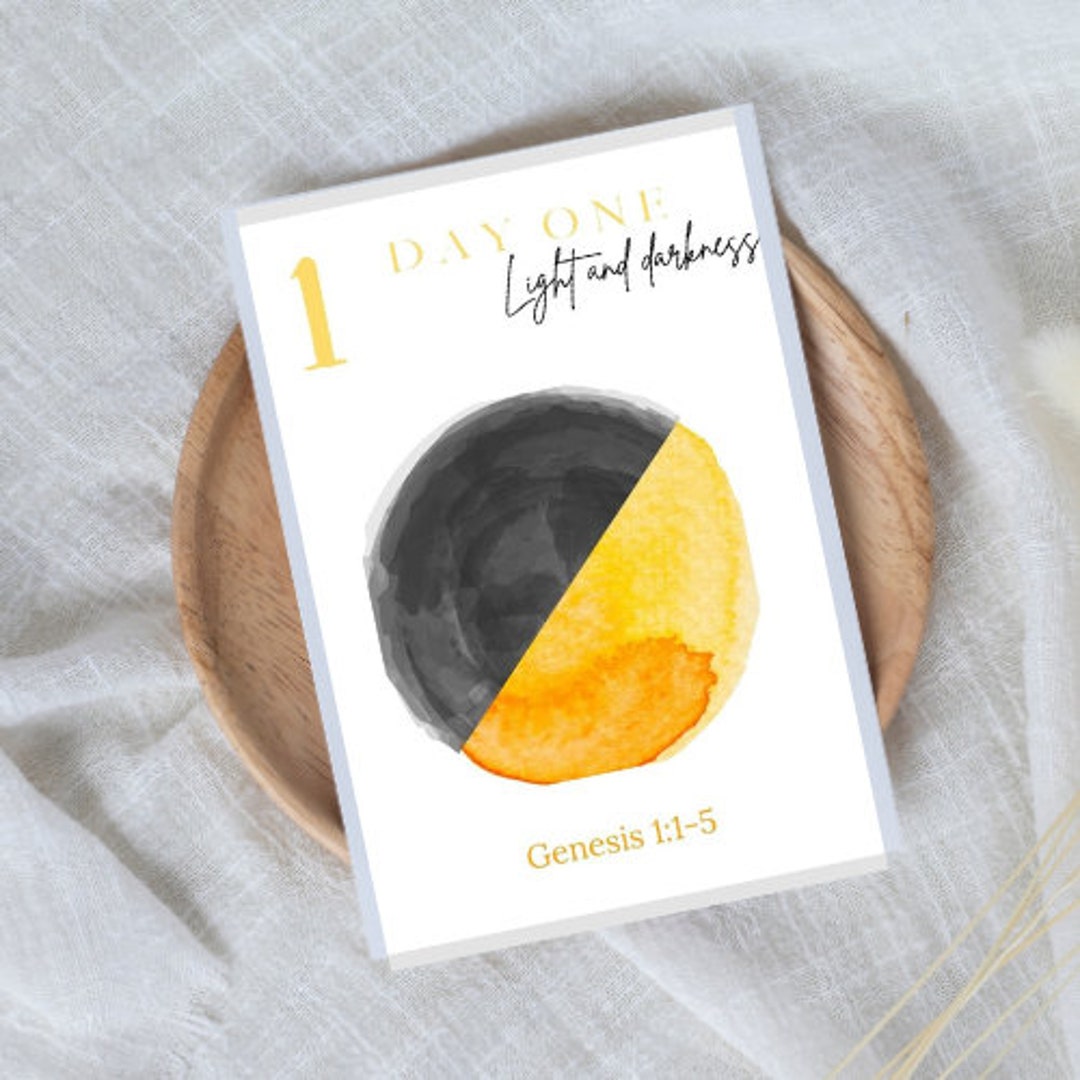 7 Days of Creation Flash Cards, Creation Account Activity, Bible Verse ...