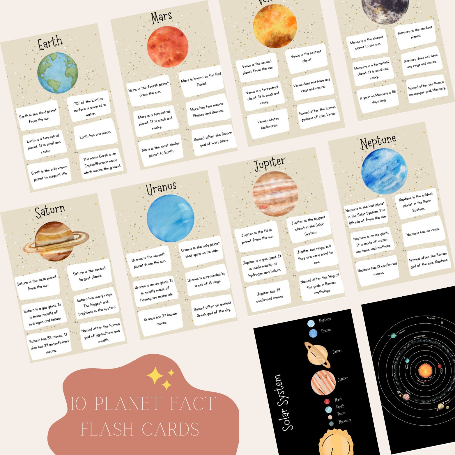 Solar System Planet Space Workbook Homeschool Printable, Planet Unit ...