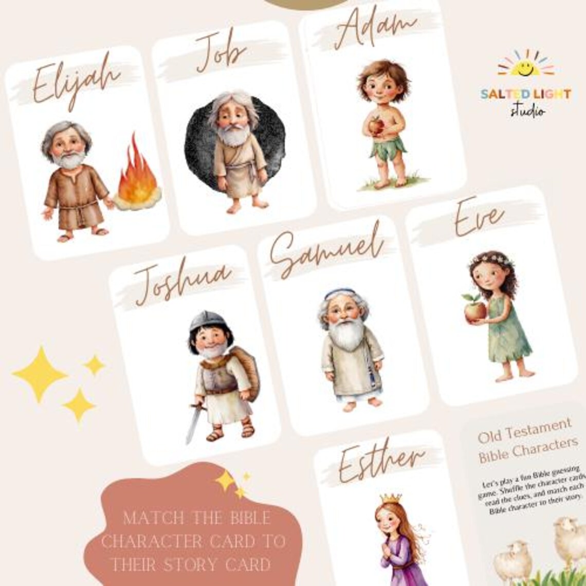Bible Character Game | Christian Homeschool Printable | Bible Lesson ...