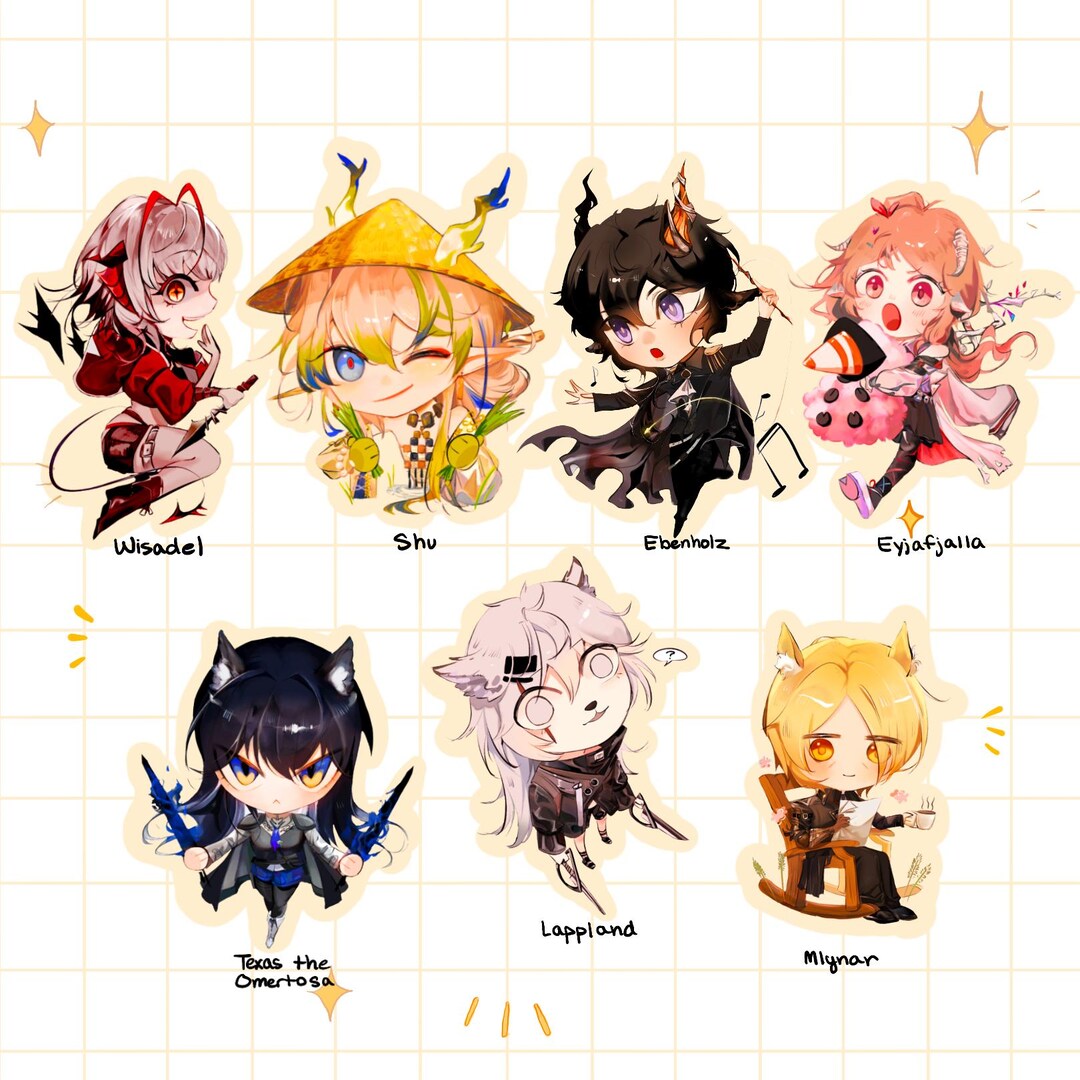 Arknights Keychains [shu, Lappland, Eyjafjalla, Texas, Wisadel ...