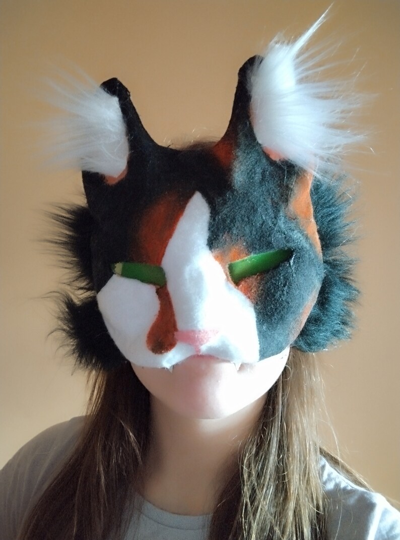 Therian Mask Calico Cat Mask - Etsy