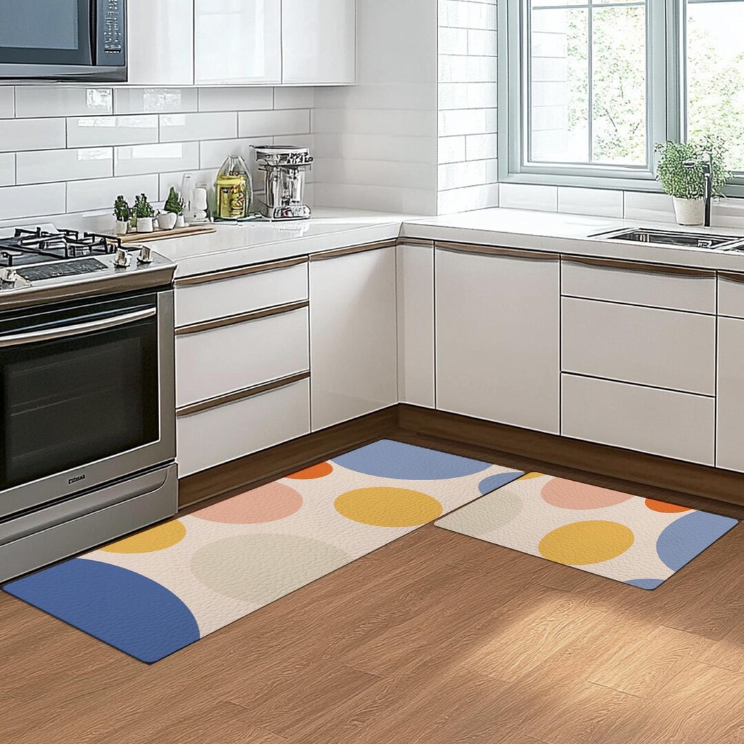 Colorful Stone Kitchen Mat Anti-fatigue Non-slip Rug for Kitchen Dining ...