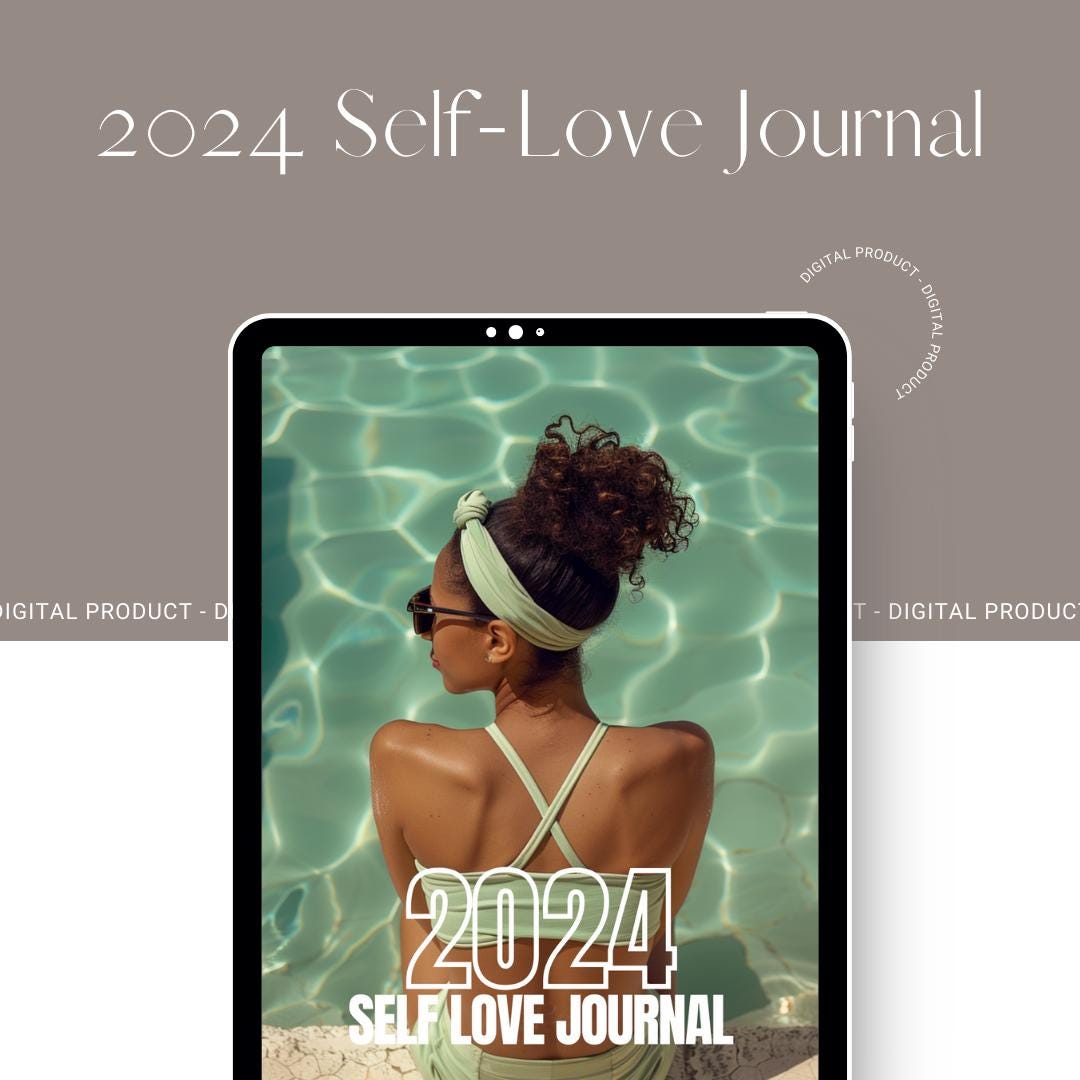 Digital Self Love Journal: Personal & Resell Rights. Editable Canva ...