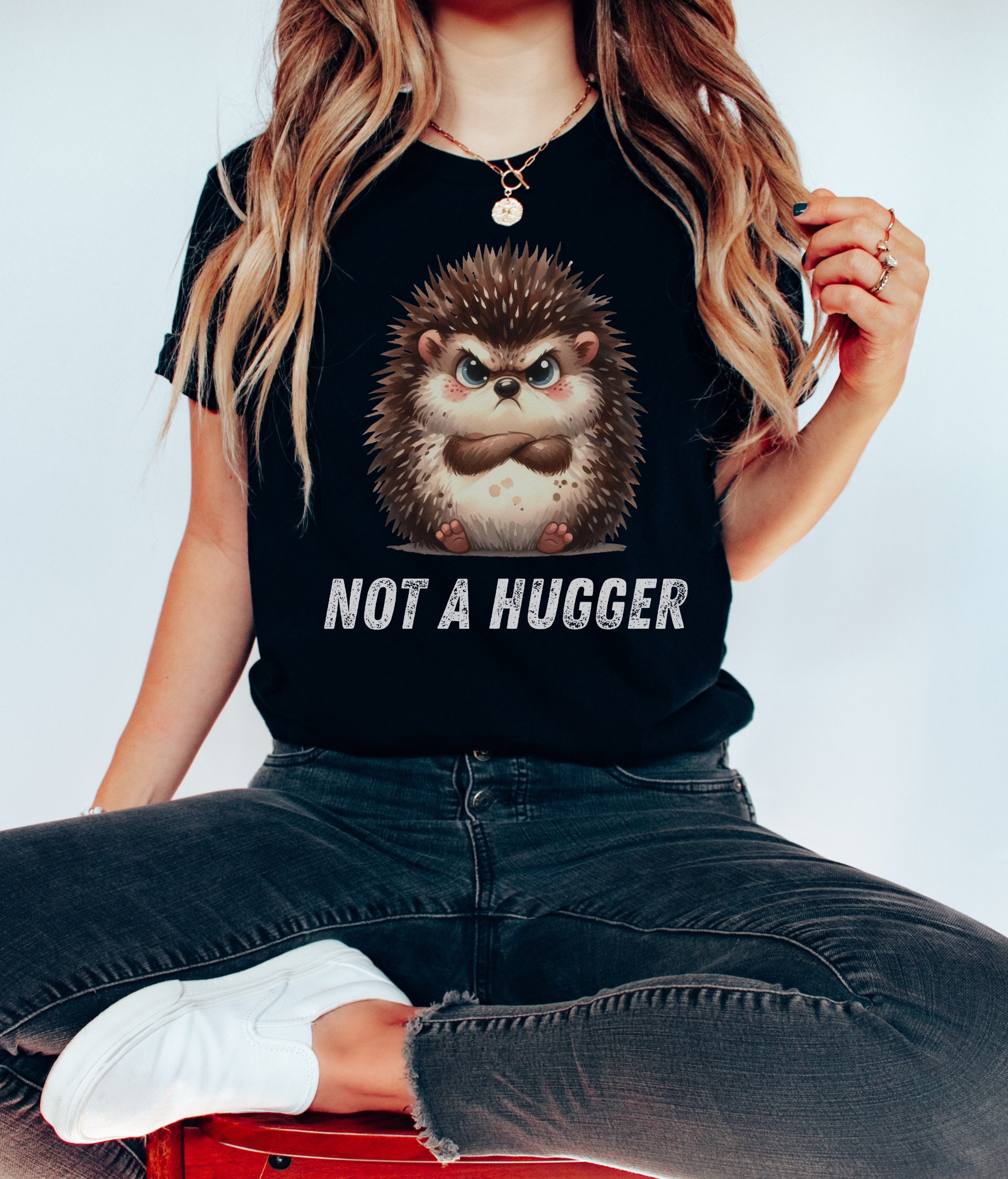 Not a Hugger Hedgehog Shirt, Hedgehog Lover T-shirt, Hedgehog Gift ...