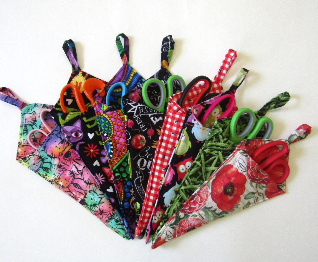 Fabric Scissors Holder WITH Craft Scissors, Magnetic, Hanging Loop ...