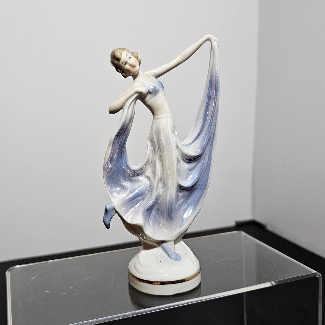 Art Deco Porcelain Figurine Dancing Girl 1930s Europe Vintage ...