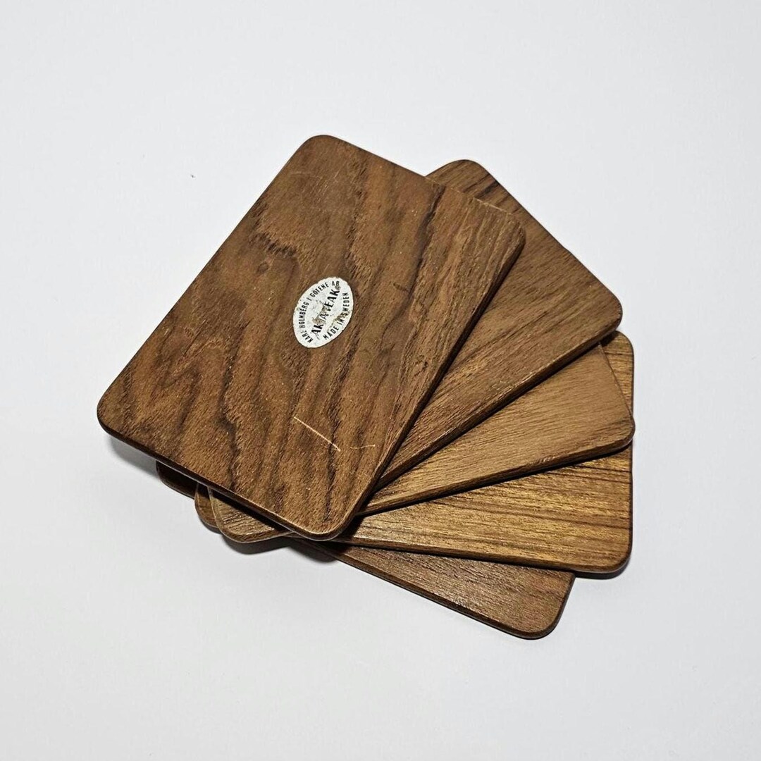 5x Karl Holmberg Scandinavian Sandwich Platters 1950s Teak Wood Swedish ...