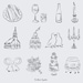 12 Icons Wedding Drawing Illustration Marriage - Etsy