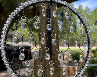 Glass Bead Chicken Wire Sun Catcher Extra Sparkly - Etsy