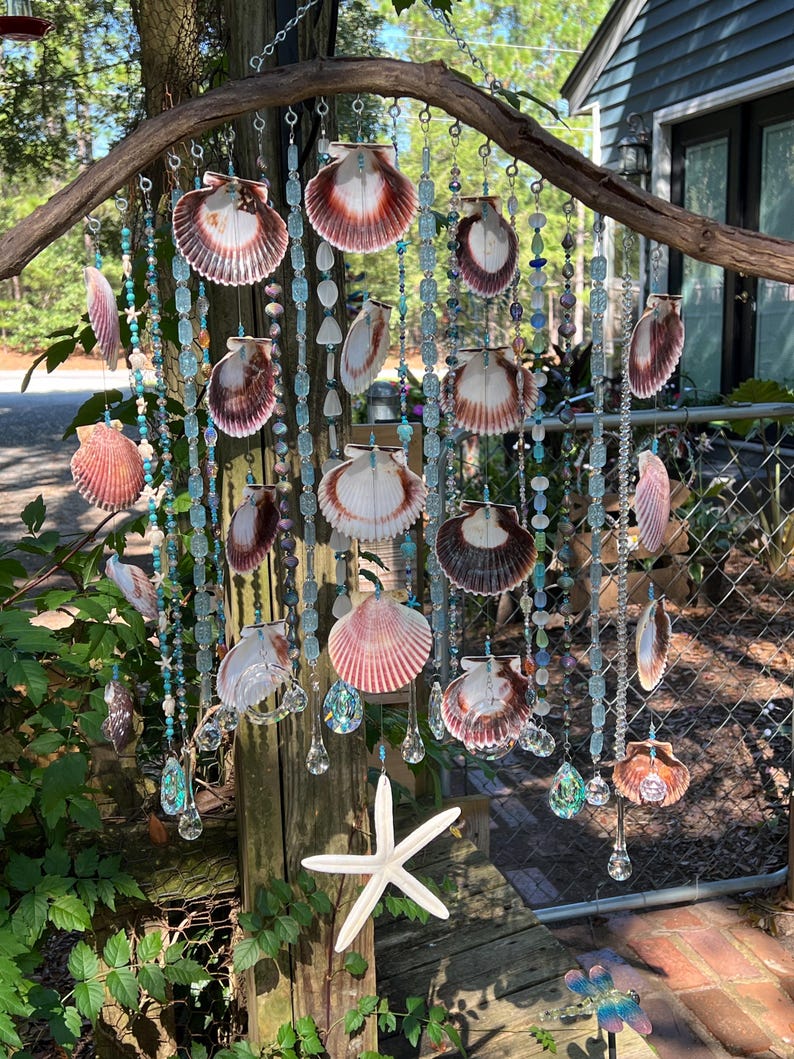 Sea Shell Bohemian Sun Catcher 28x28 - Etsy