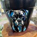 Boxer on Black 8 Inch Pot - Etsy