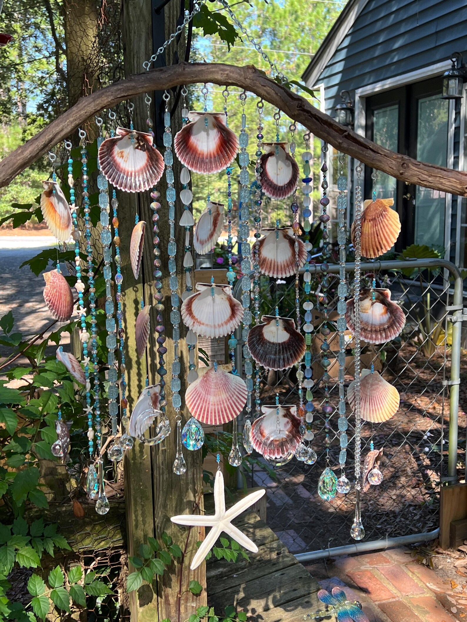 Sea Shell Bohemian Sun Catcher 28x28 - Etsy