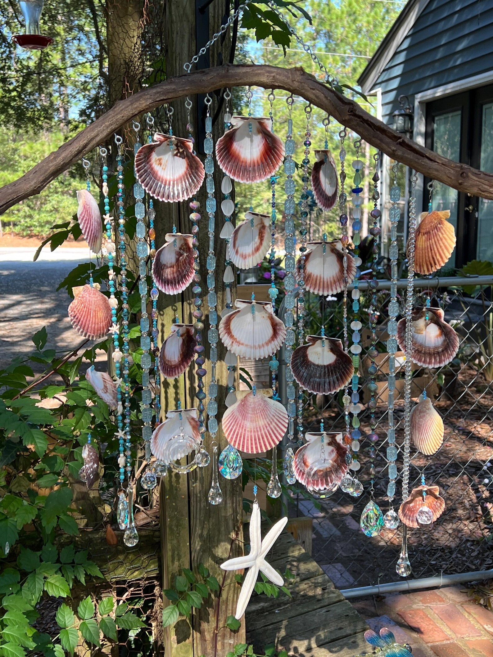 Sea Shell Bohemian Sun Catcher 28x28 - Etsy