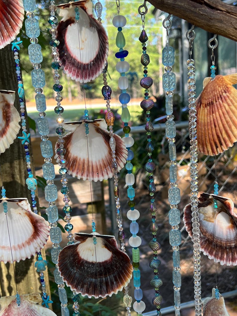 Sea Shell Bohemian Sun Catcher 28x28 - Etsy