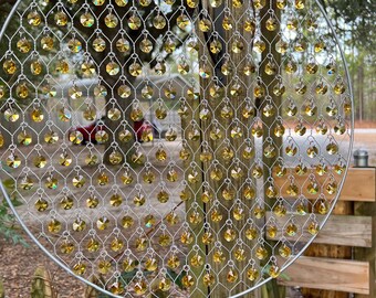 Glass Bead Chicken Wire Sun Catcher Extra Sparkly - Etsy