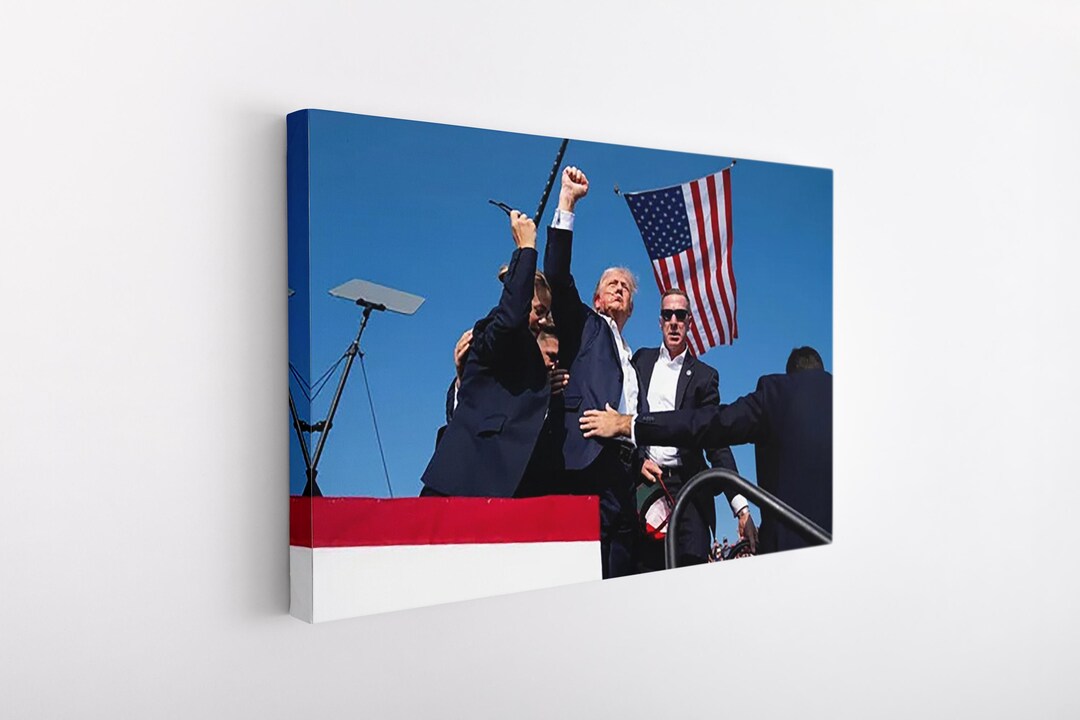 Donald Trump Poster, Trump Shot Iconic Moment Poster, Donal Trump ...