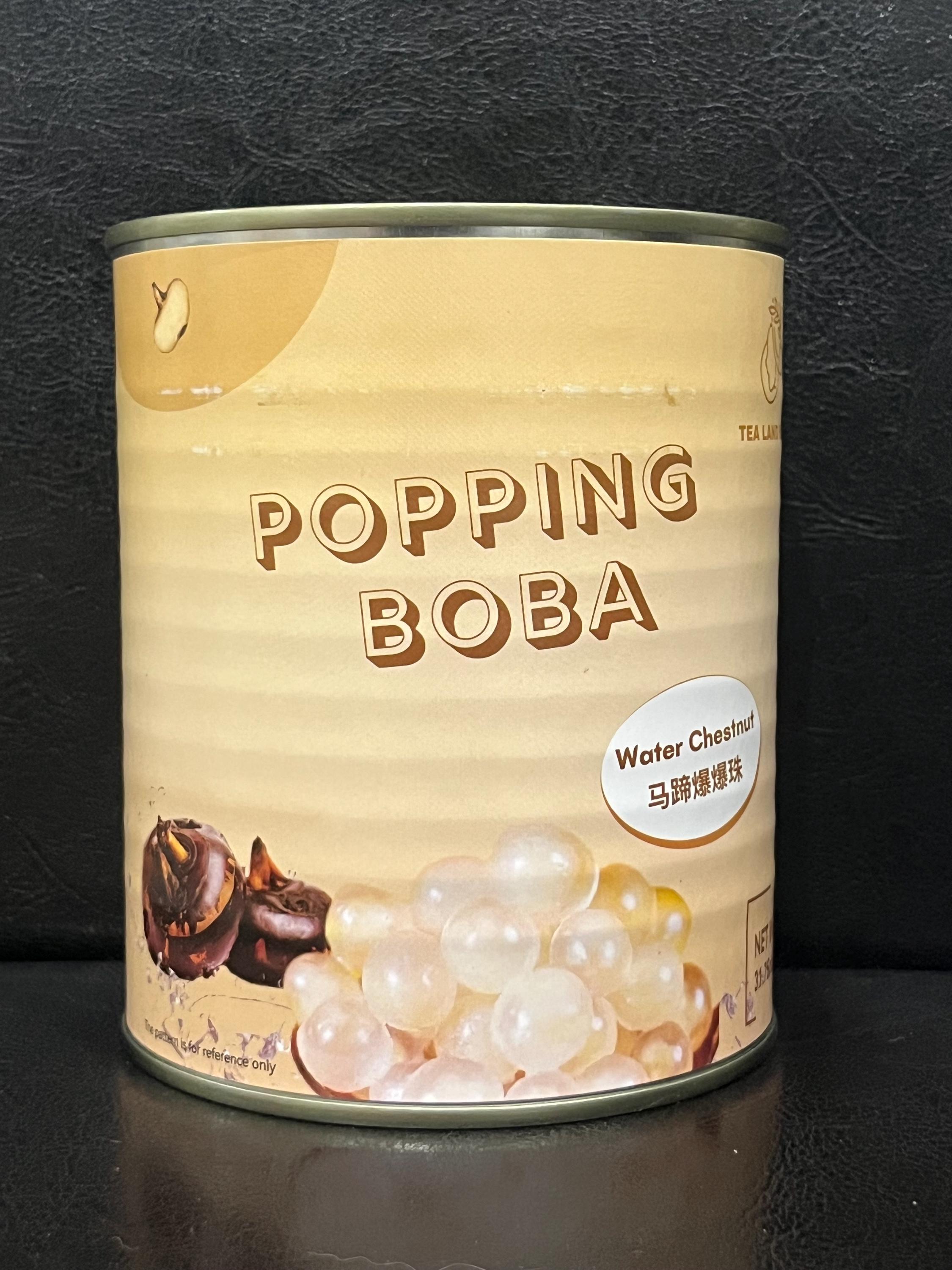 Tea Land Boba Water Chestnut Popping Boba 1.98lb / 0.9kg, Asian Popular ...