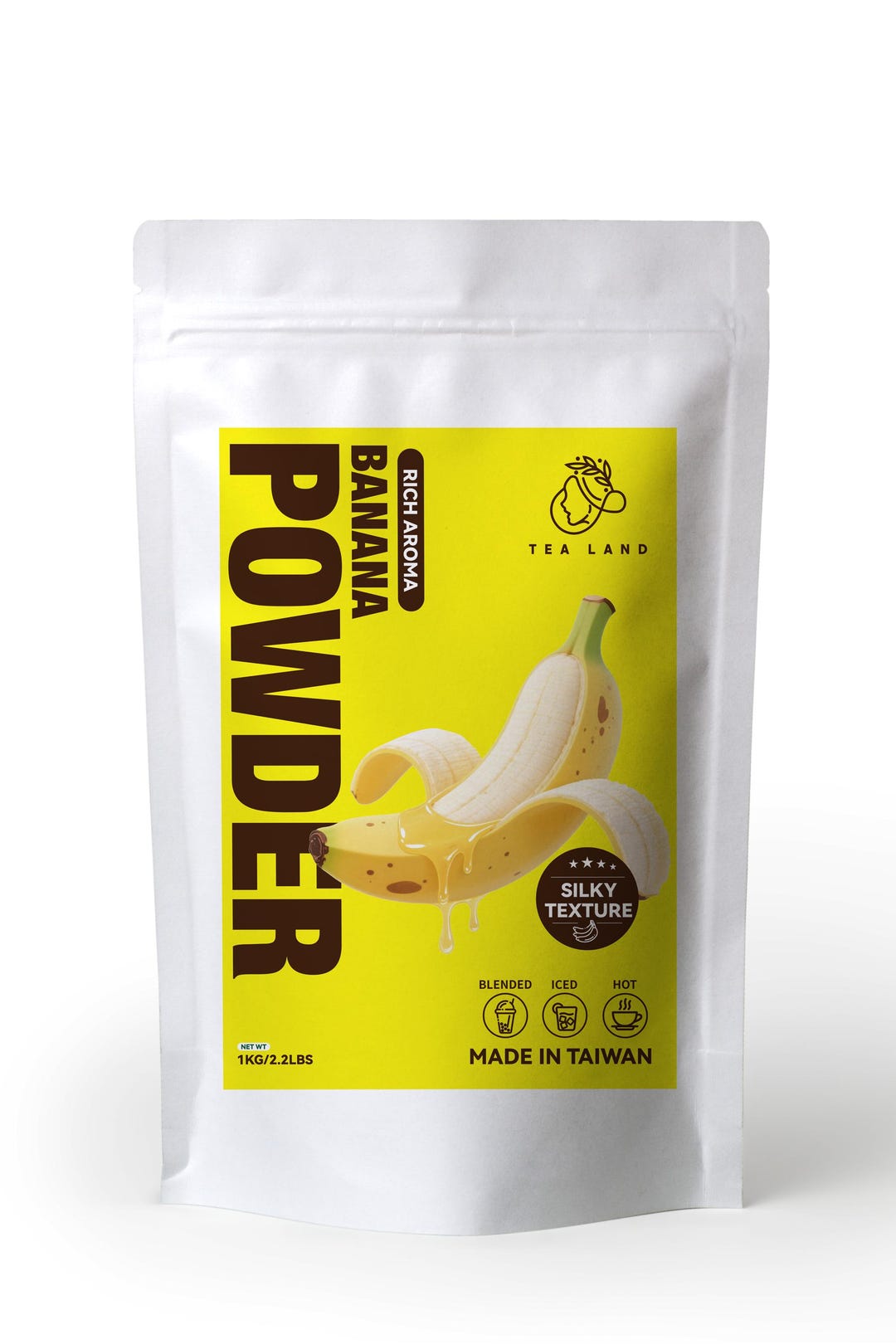 Tea Land Boba-banana Powder Mix Bubble Tea Powder, Banana Flavor Boba ...