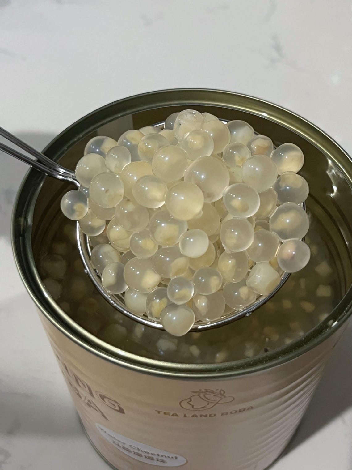 Tea Land Boba Water Chestnut Popping Boba 1.98lb / 0.9kg, Asian Popular ...