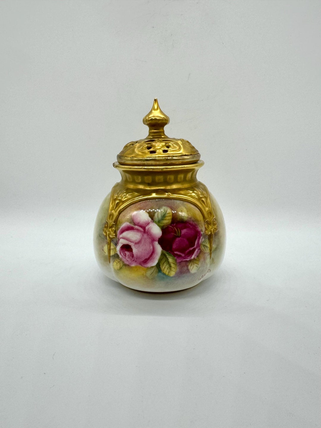 Royal Worcester England Antique Hand-painted Potpourri Pot and Cover ...