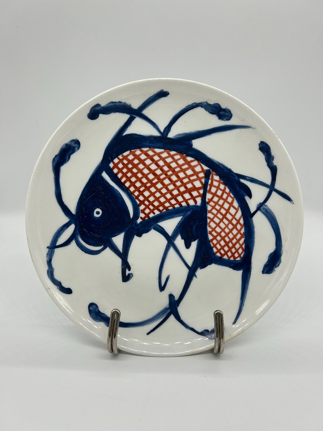 Antique Chinese Underglaze Blue and White Koi Fish Porcelain Plate - Etsy
