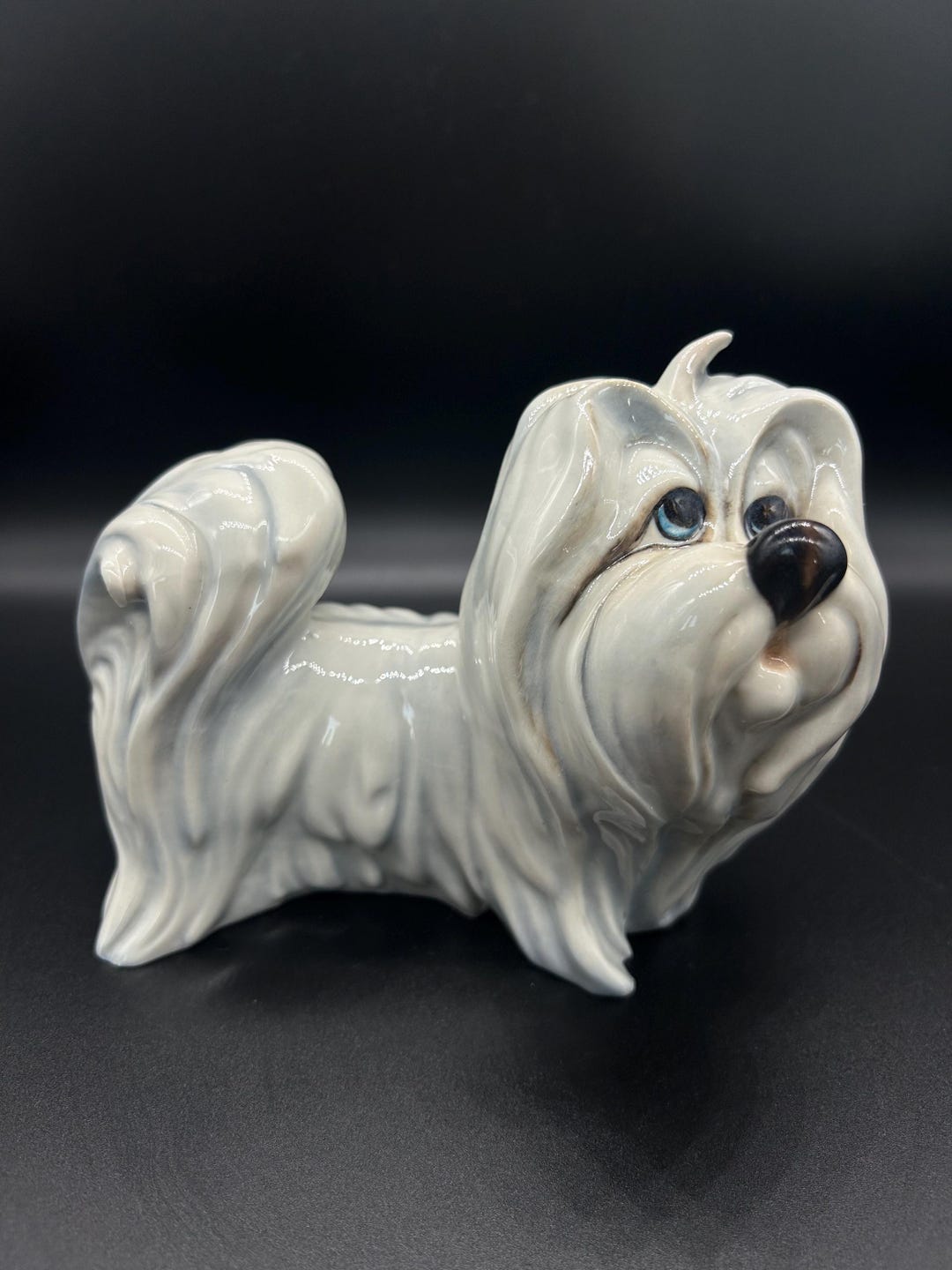 Guido Cacciapuoti, Milano - Maltese Dog Porcelain Figure by Silvio ...