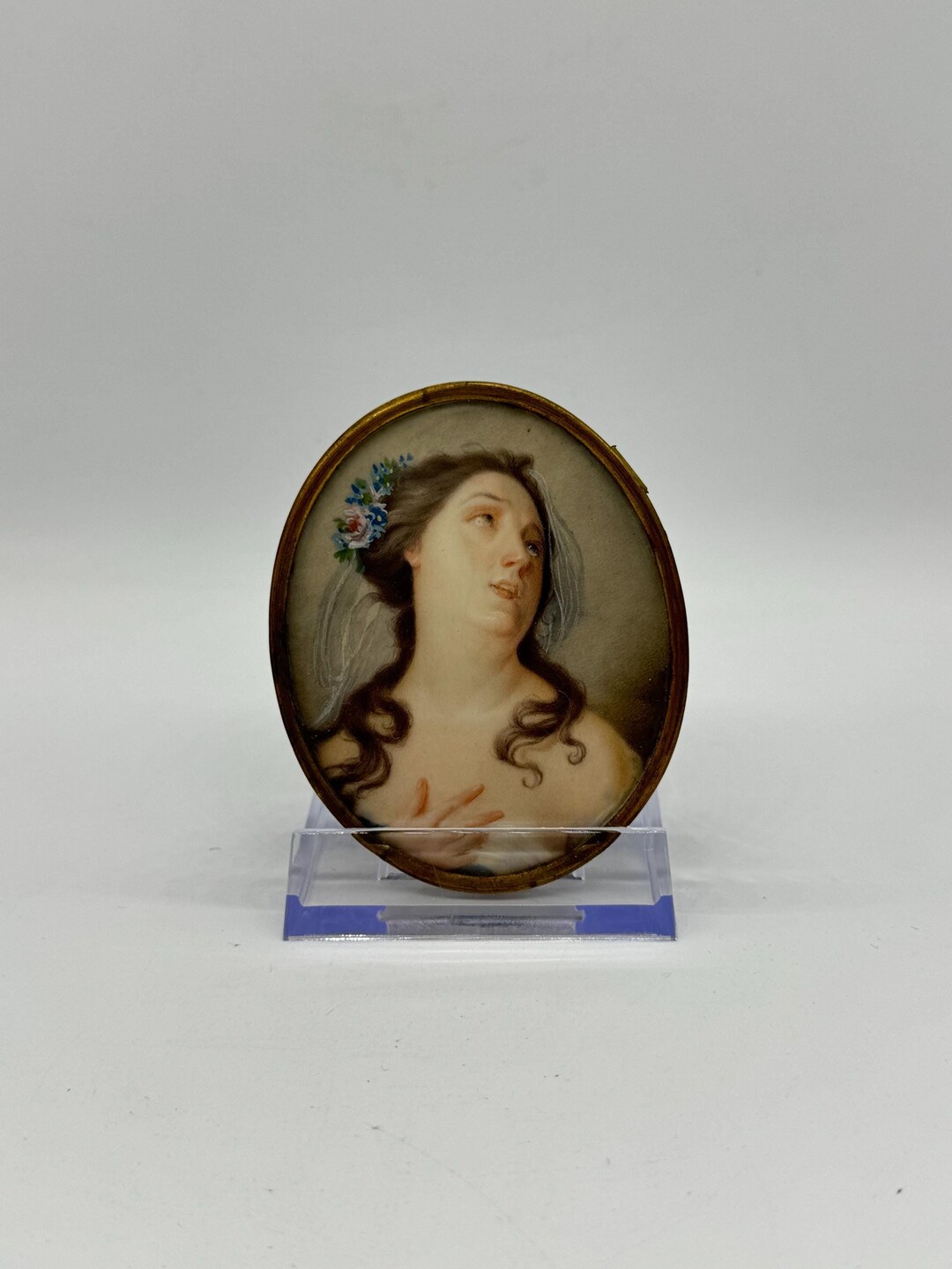 Antique French Miniature Portrait Painting on Ivory, 19th Century - Etsy