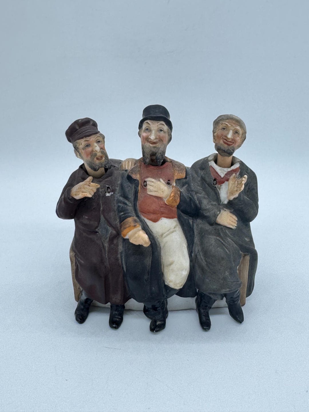 Rare Antique German Porcelain Nodder Bobblehead Three Jewish Men ...