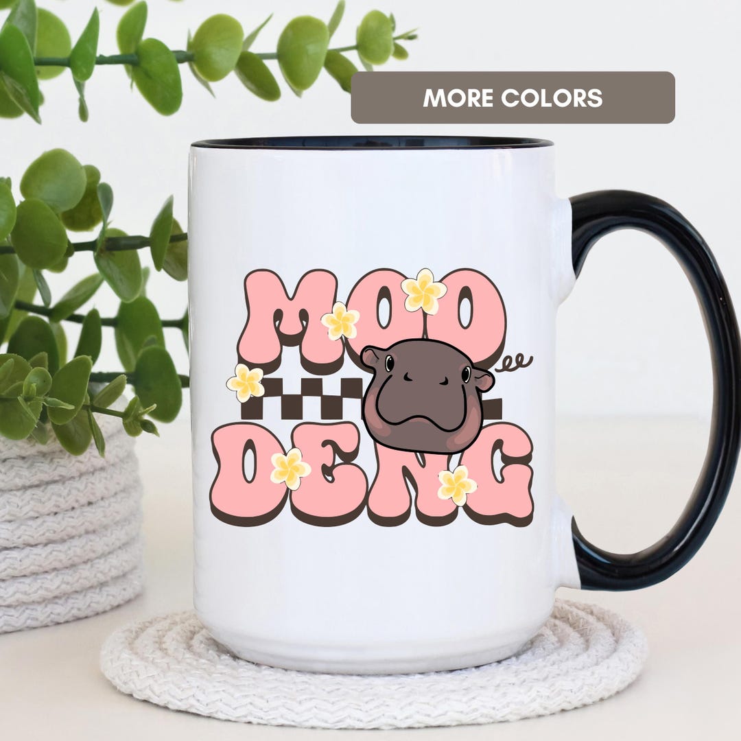Cute Moo Deng Mug, Moo Deng Hippo, Funny Animal Coffee Cup,trending ...