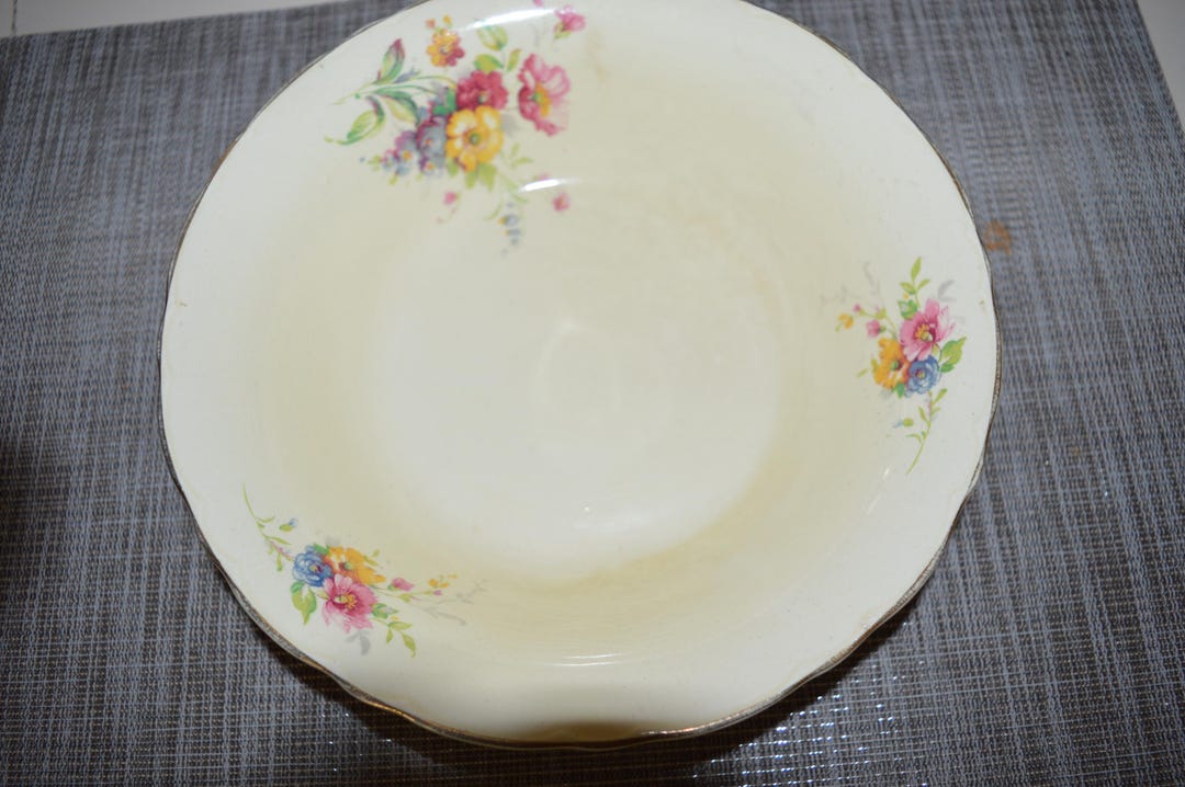 Vintage - Serving Floral Bowl - Royal Staffordshire Pottery by A.J ...