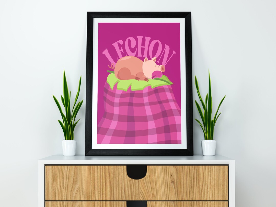 Roast Pork Lechon Filipino Wall Art Printable, Filipino Art Decor ...